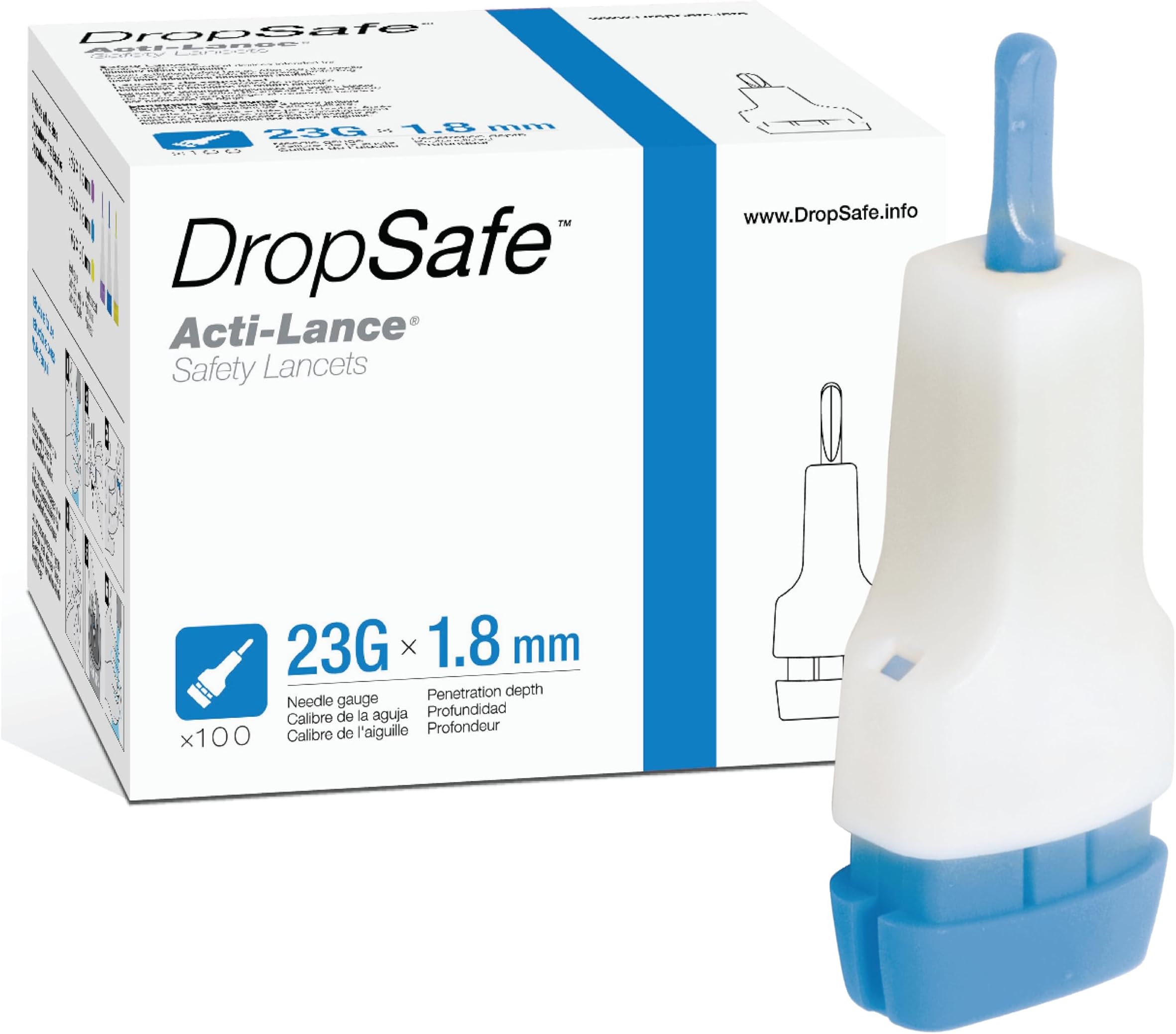 Amazon.com: Dropsafe Medlance Plus Safety Lancet, Universal, 21 Gauge ...