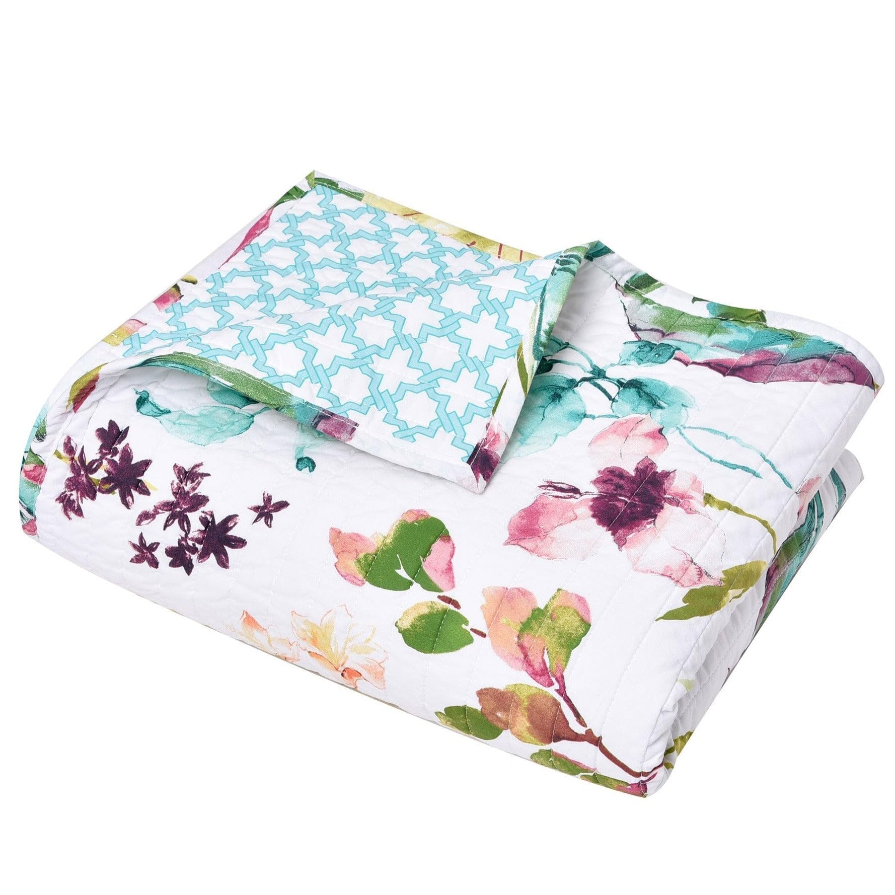 Amazon.com: Levtex Home - Malana - Quilted Throw - 50x60in. - Tropical ...