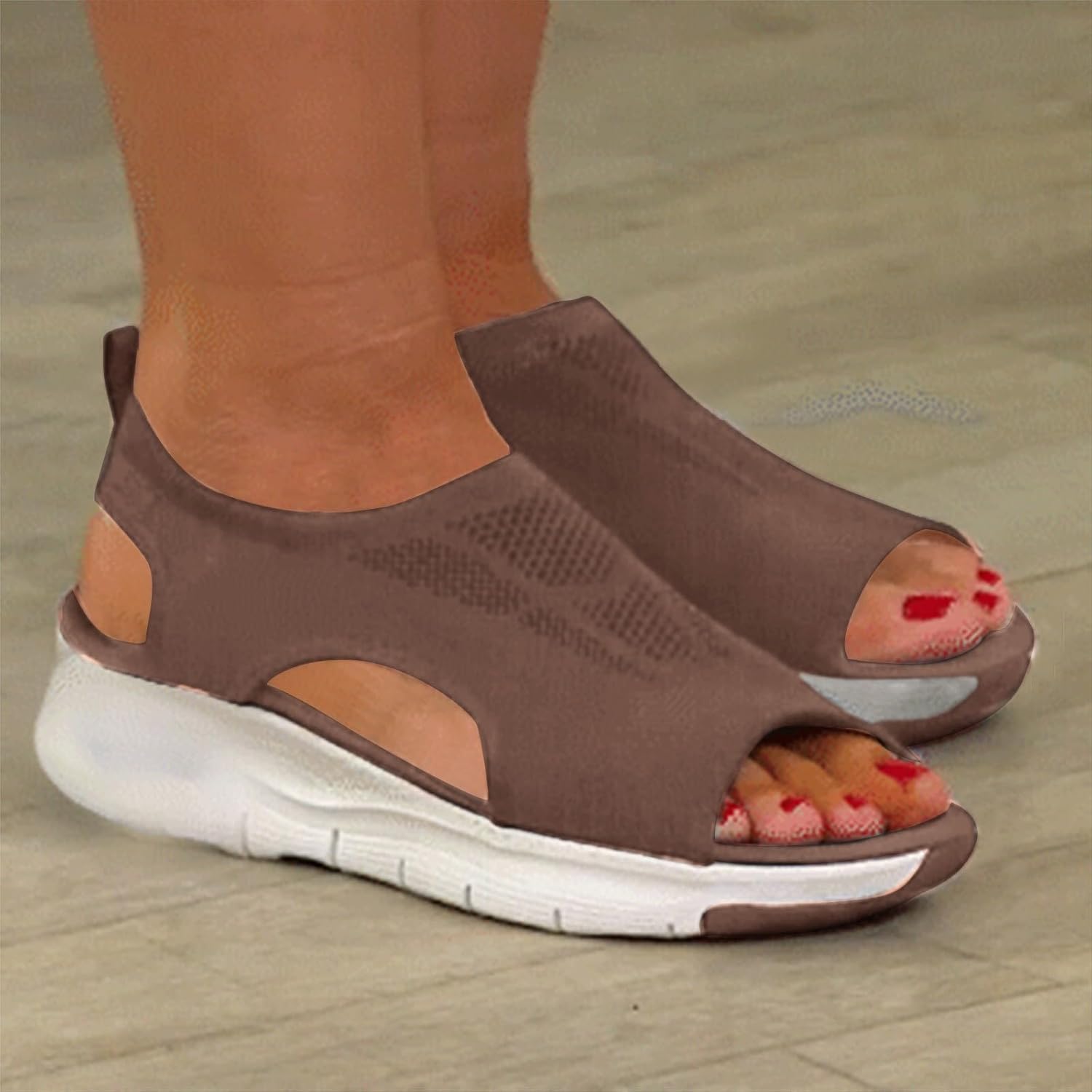 Women's Breathable Walking Shoes Sandals Arch Support Wide Fit Plantar ...