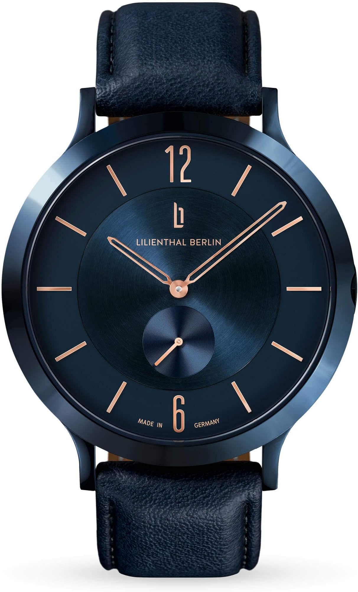 Lilienthal Berlin The Classic Blue Rose Quartz Watch with Mesh Blue ...