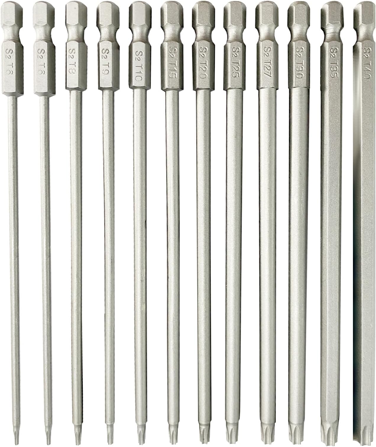 Torx Screwdriver, 11Pcs 1/4" Hex Long Bits Torx Bit Set for Screwdriver ...