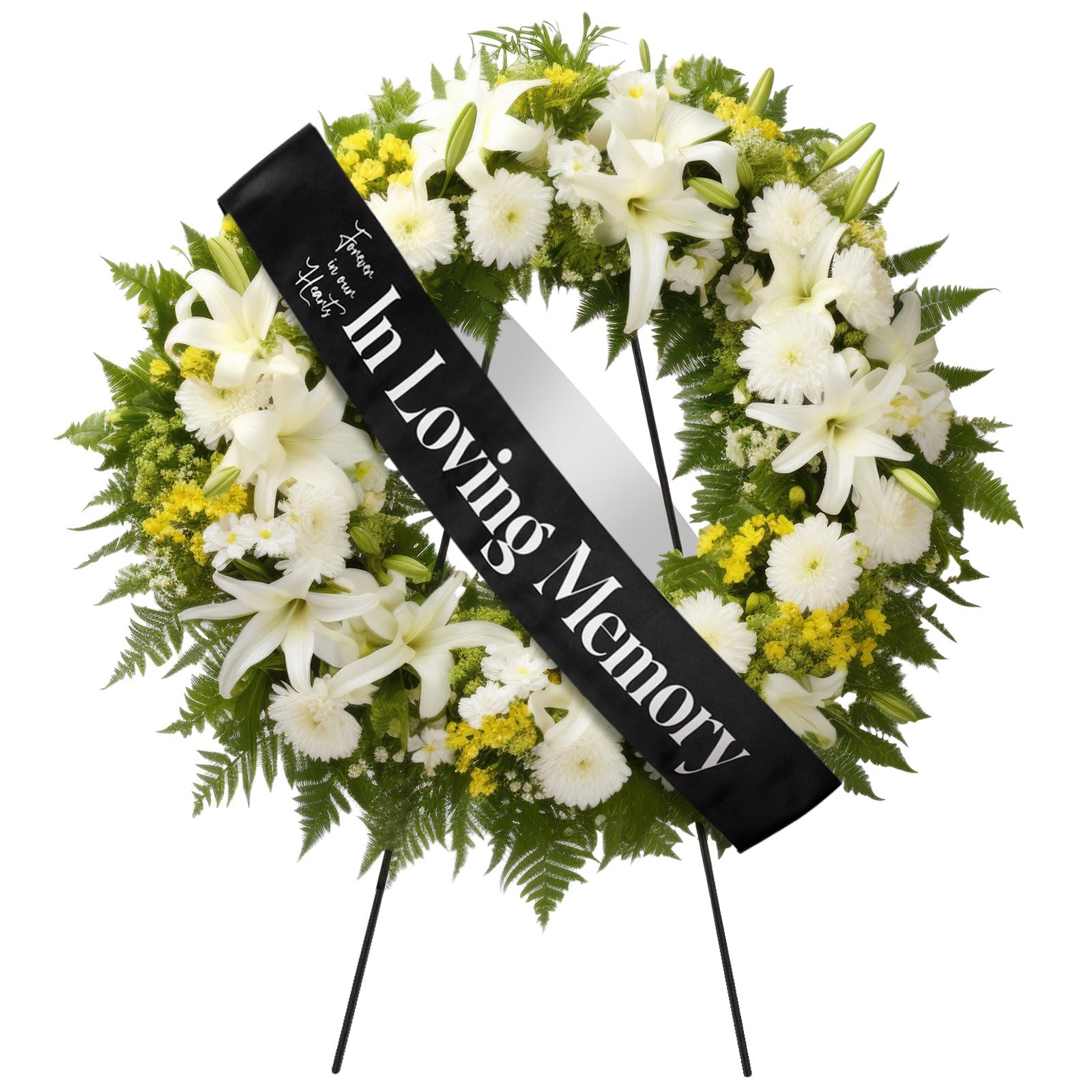 Fanfanwin Funeral Sash Memorial Wreath Sash Funeral Ribbon Celebration ...