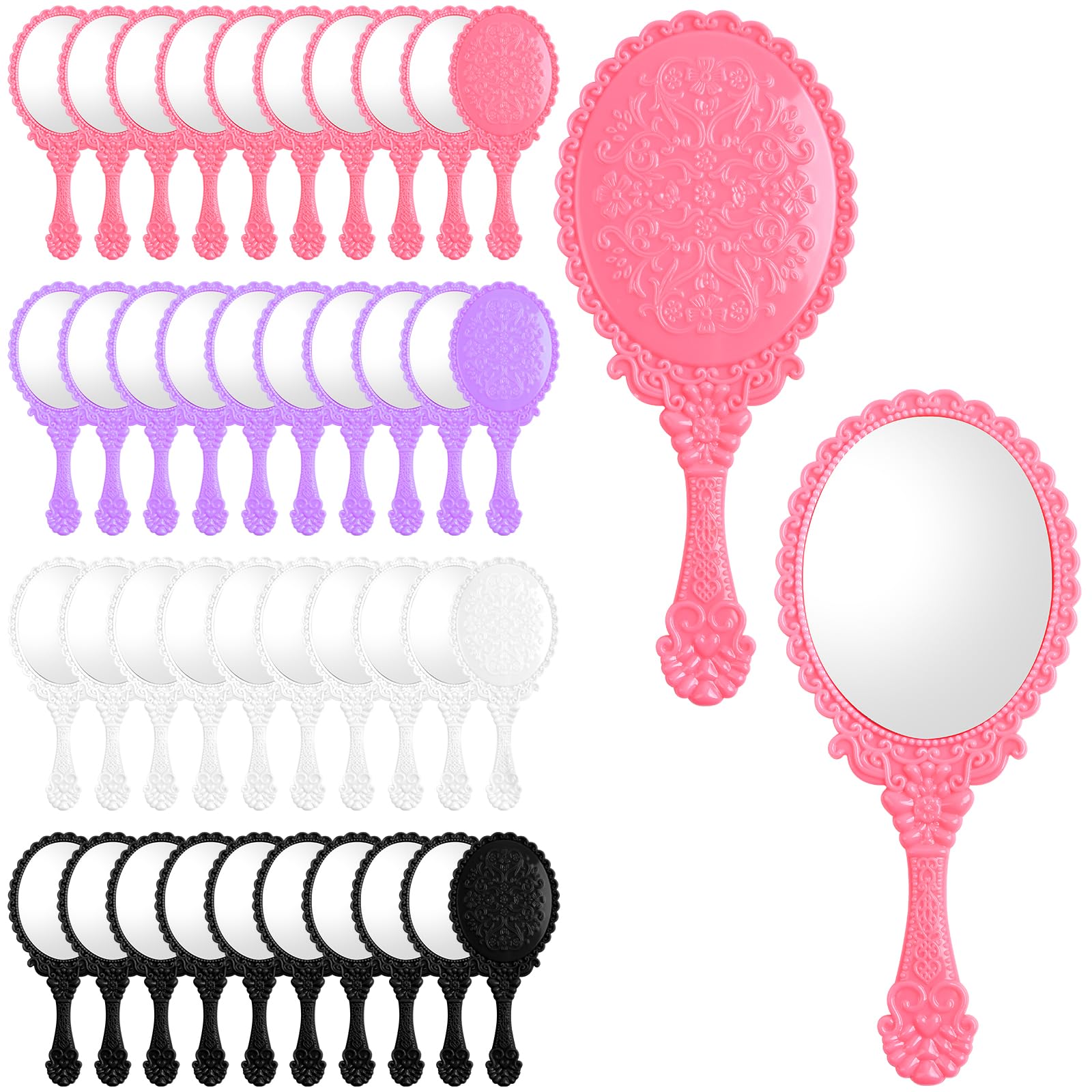 Amazon.com: Aemygo Vintage Handheld Mirror, 40 Pcs Portable Retro Hand ...