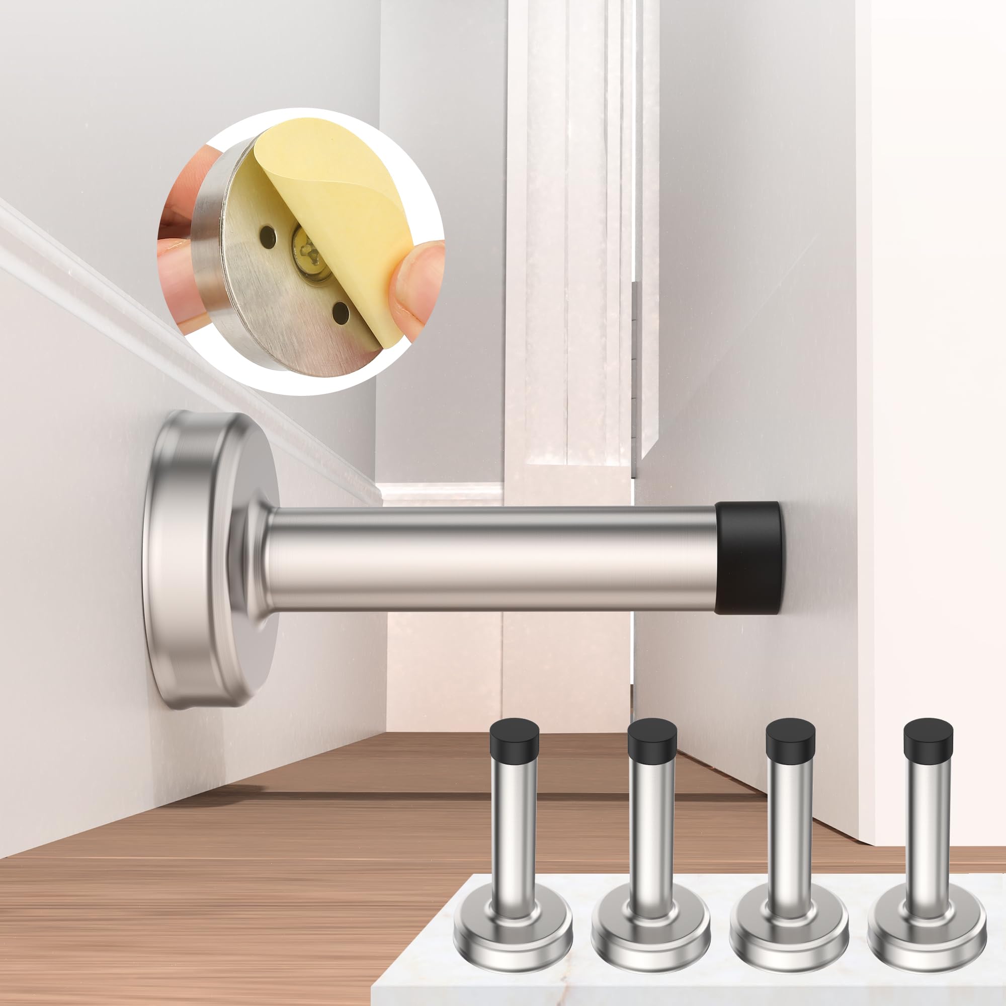 Amazon.com: Profasion 4 Pack Door Stops, 304 Stainless Steel Door ...