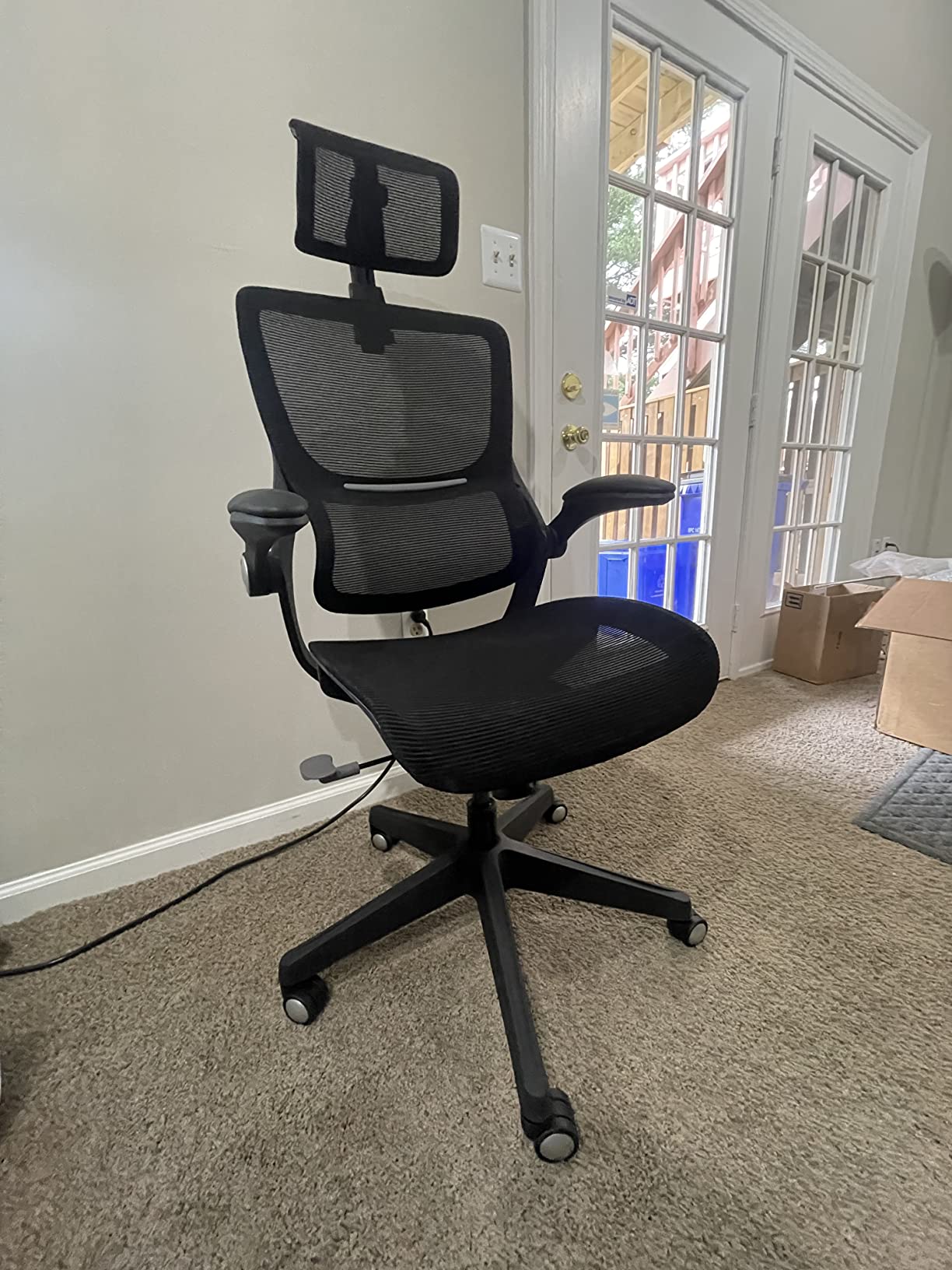 $33/mo - Finance Office Chair Ergonomic Desk Chair - Curved Linear Mesh ...