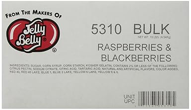 Amazon.com : Jelly Belly Raspberries and Blackberries, 10-Pound Bag ...