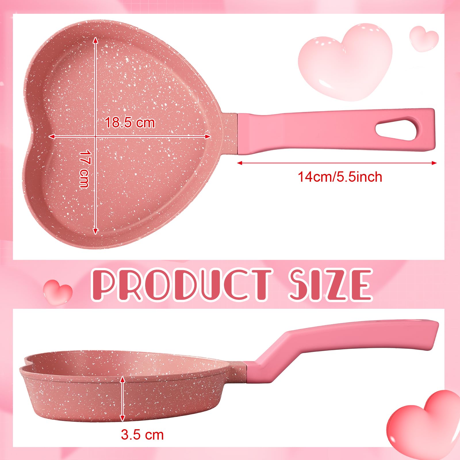 Snapklik.com : Tioncy Heart-shaped Pancake Pan, Nonstick Mini Frying ...
