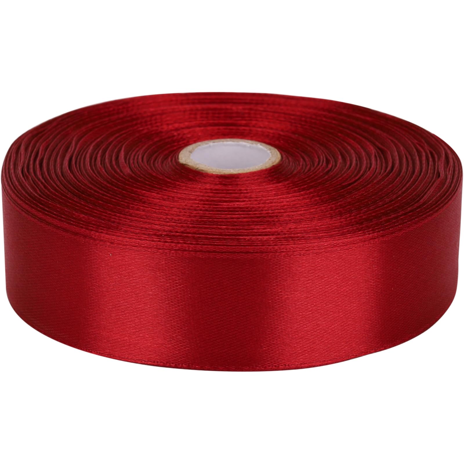 Amazon.com: Baocuan 1 inch Wine red Satin Ribbon 50 Yards Solid Fabric ...