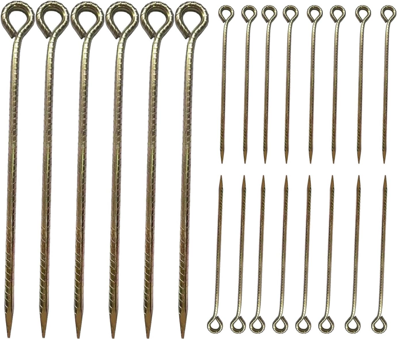 Amazon.com : Fercery 16 Inch Rebar Stakes ，Tent Stakes Heavy Duty ...