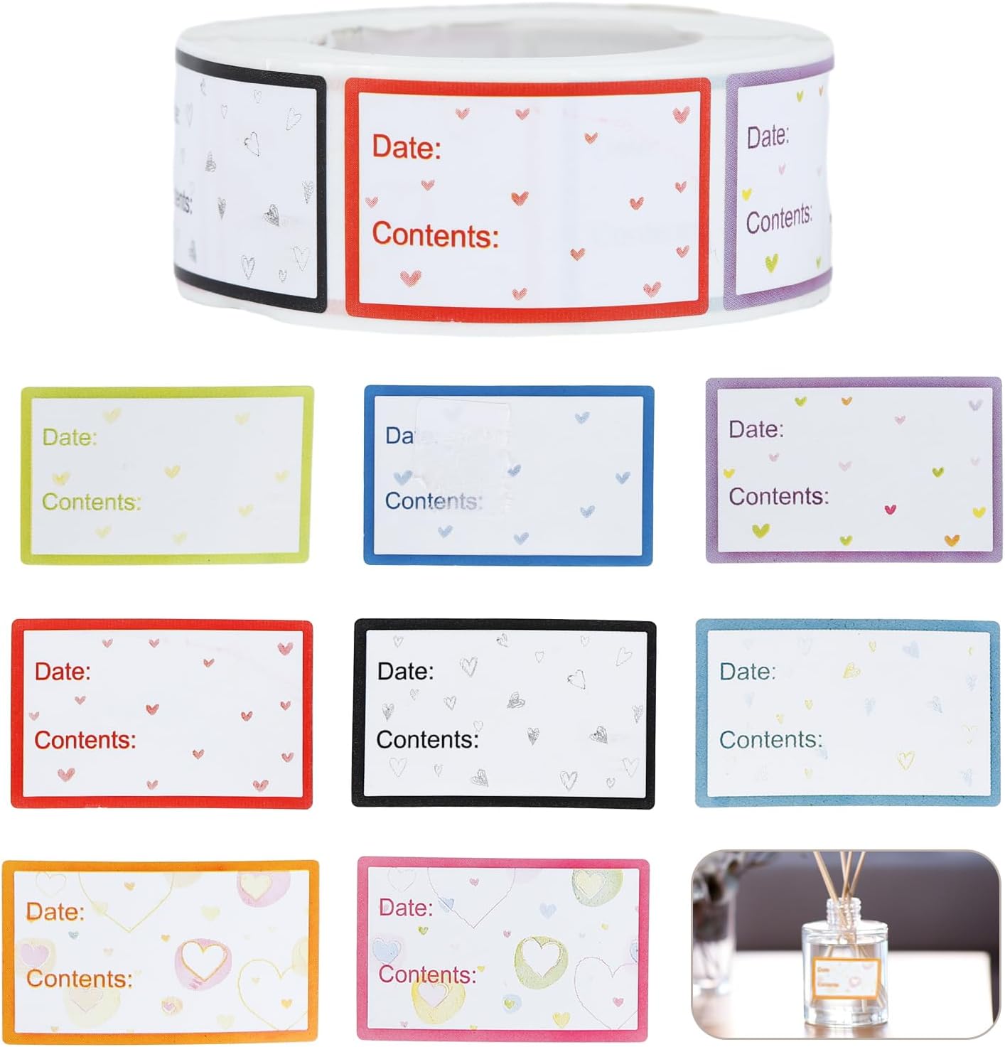 500 pcs Freezer Labels Easy Peel Off,Food Labels Stickers,25 x 40 mm ...