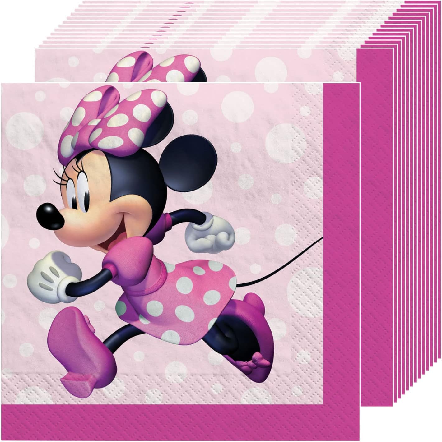 Amazon.com: Minnie Mouse Forever Beverage Napkins - 5"x5" (Pack Of 16 ...