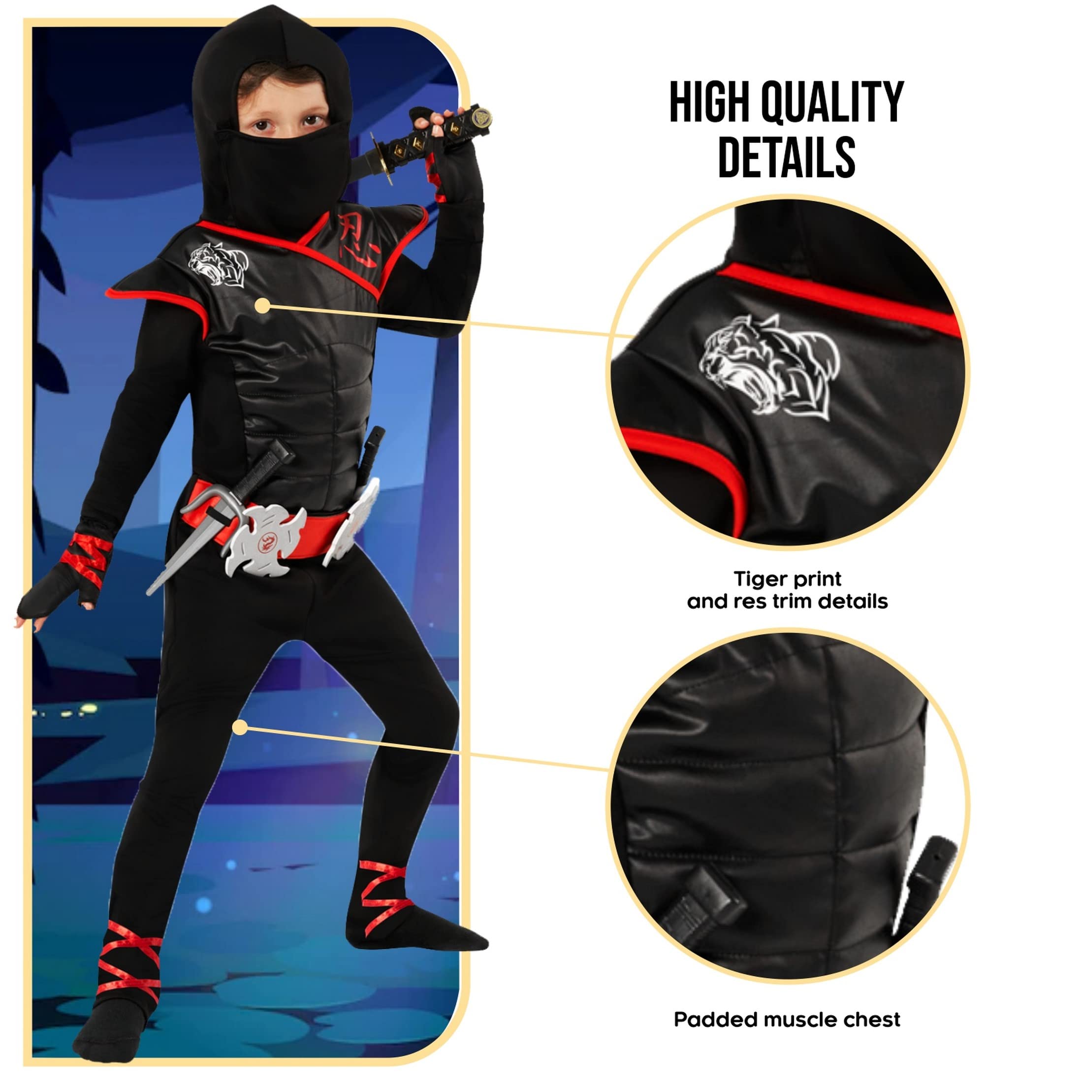Morph Costumes Kids Ninja Costume Ninja Costume For Boys Ninja Suit ...