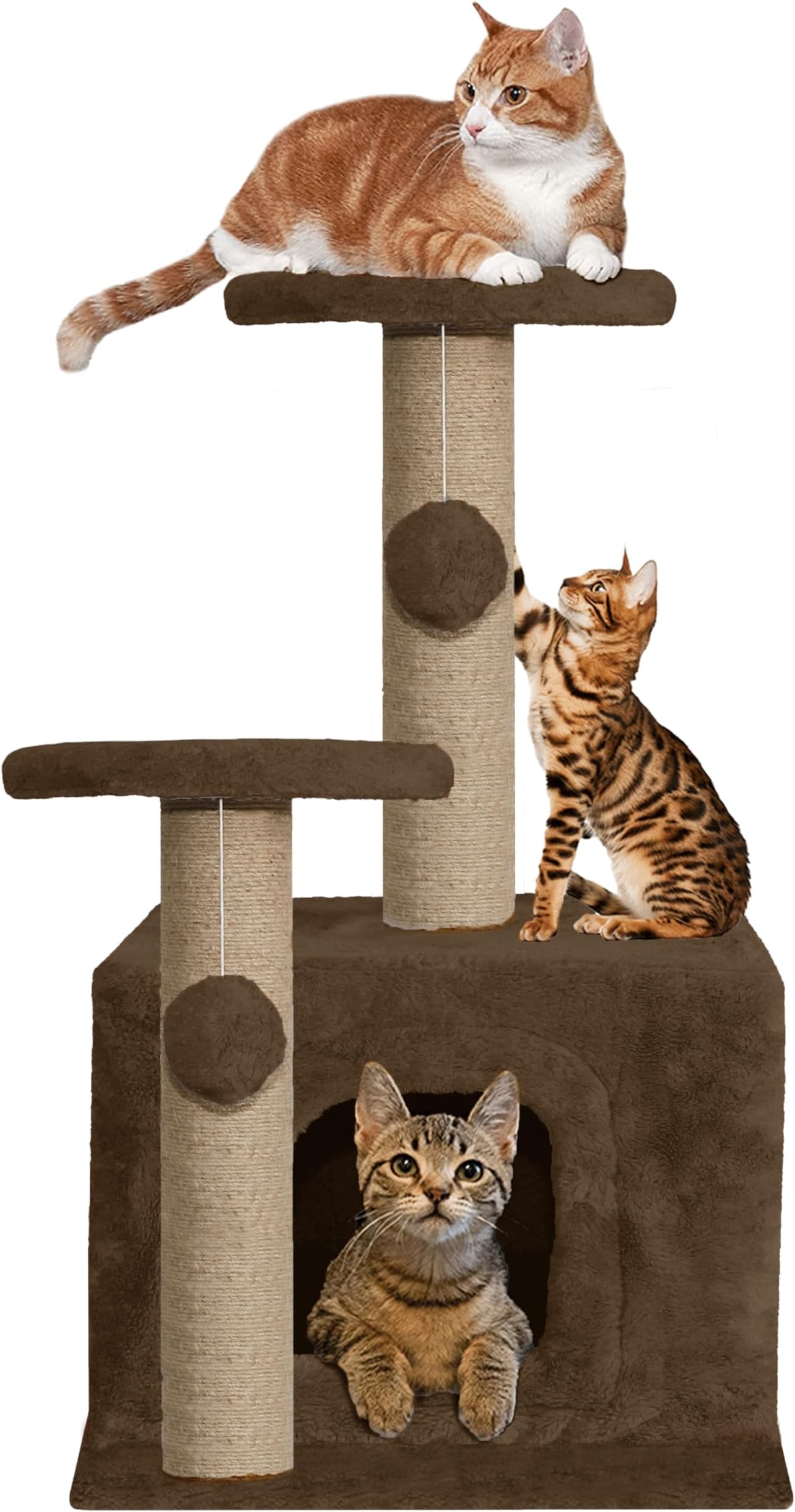 Amazon Basics Multi-Level Cat Tree Indoor Climbing Activity Cat Tower ...