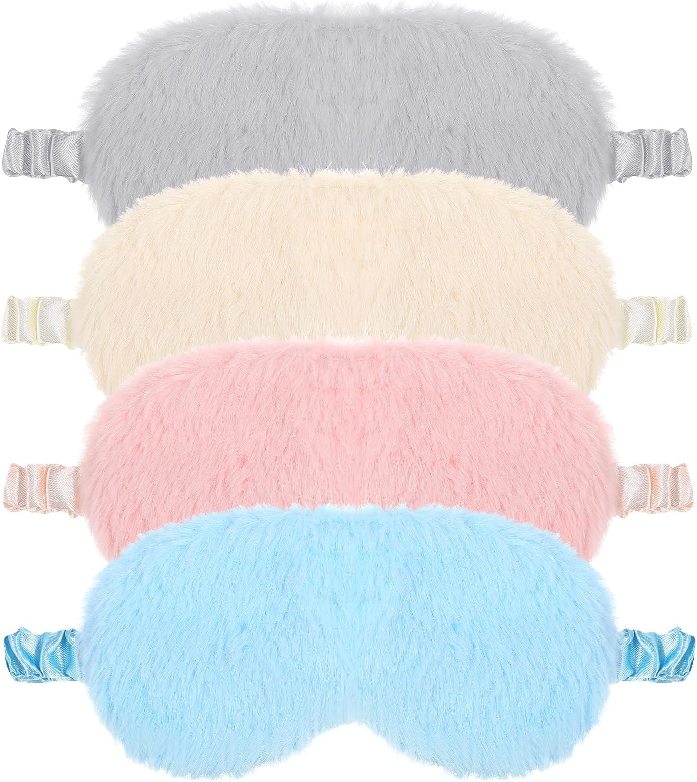 Amazon.com: 1 Pcs Plush Sleep Masks, Ultra Cute Soft Sleep Eye Cover ...