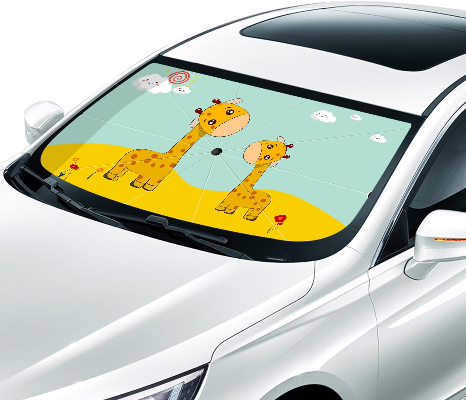 Amazon.com: COFSODI Cartoon Car Window Shade. Automotive Windshield Sun ...