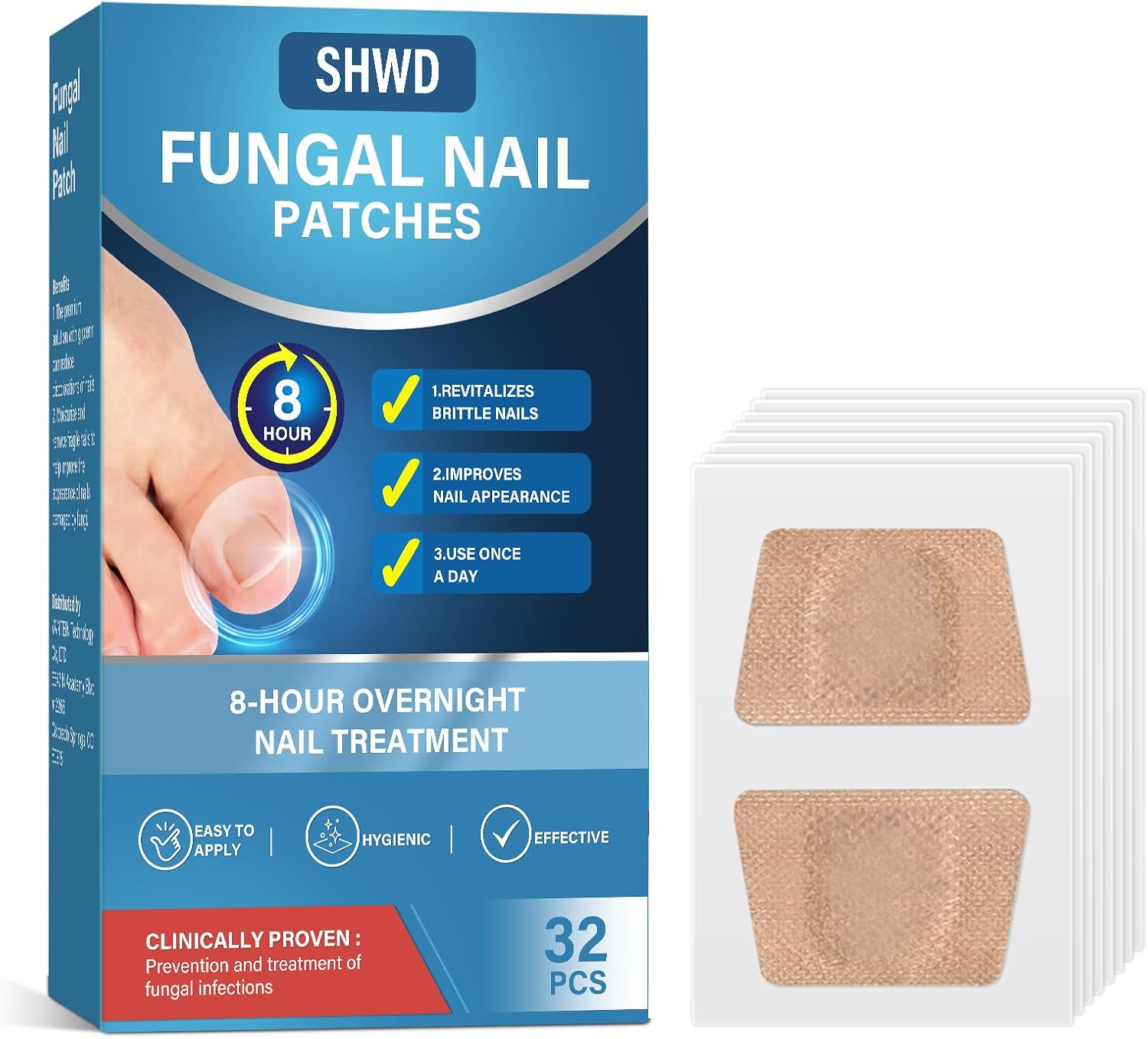 Fungal Nail Treatment for Toenails Extra Strong, 32pcs Toe Nail Fungus ...