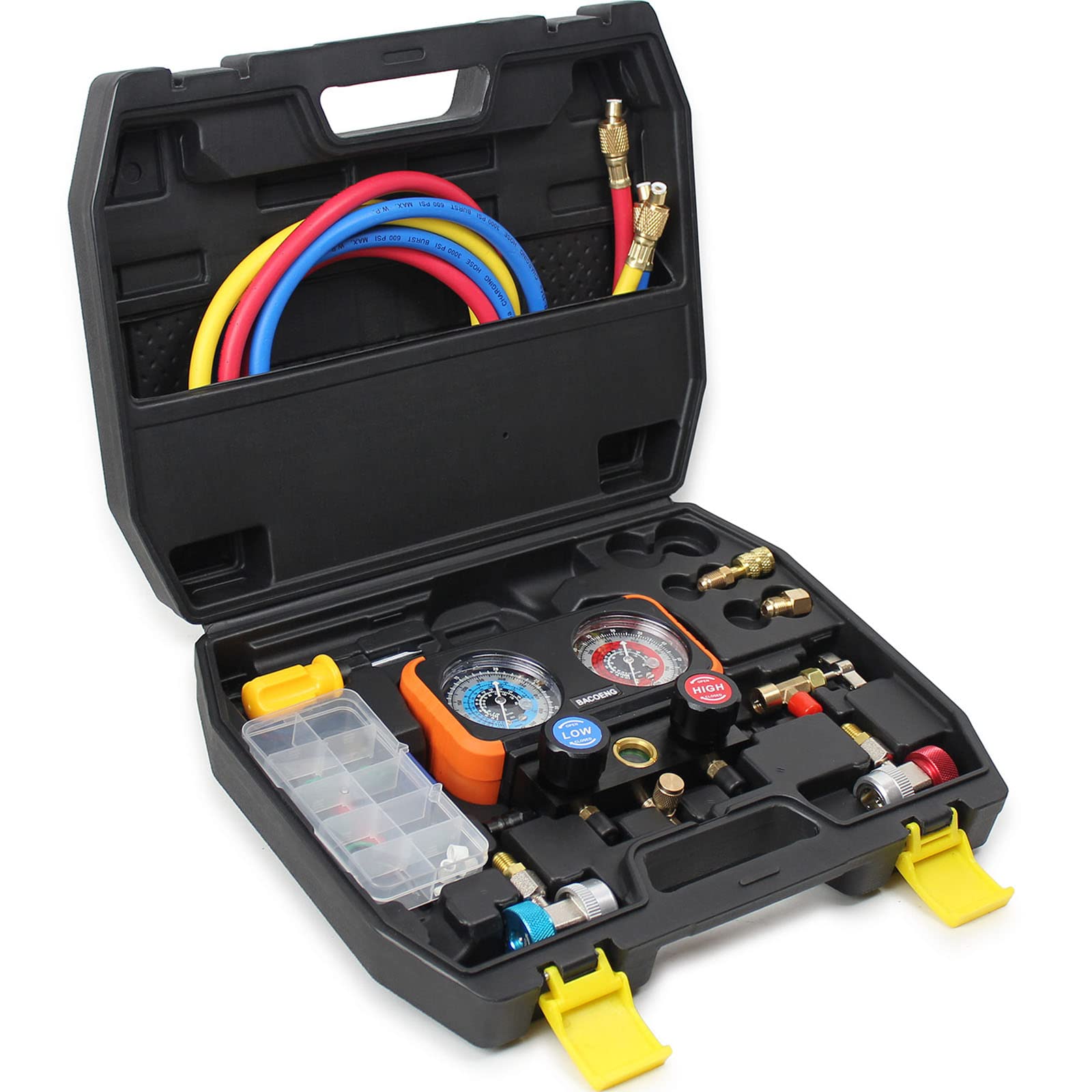 Snapklik.com : BACOENG AC Gauges, AC Manifold Gauge Set For R134A R410A ...