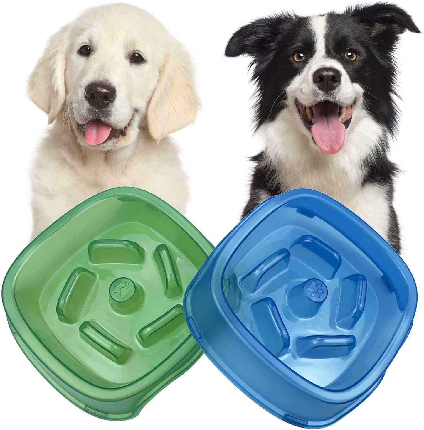 Amazon.com: CAISHOW Slow Feeder Dog Bowl Slow Feeder Eating Slows Down ...
