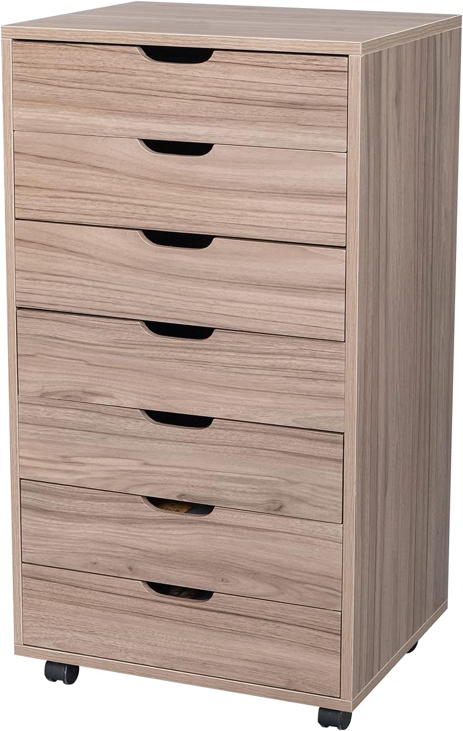 Amazon.com: BNSPLY 7 Drawer Wood Rolling File Cabinet, Filing Cabinet ...