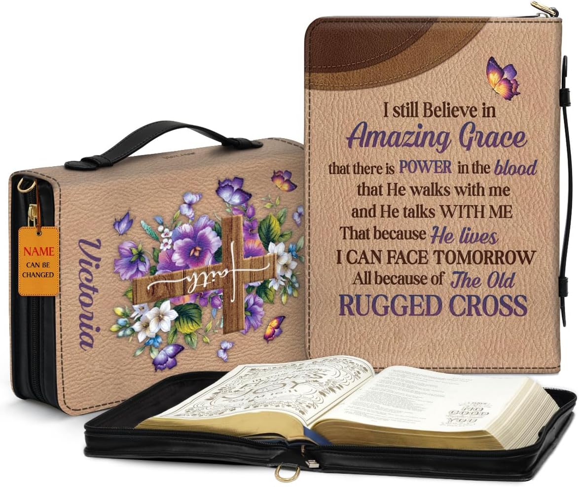 Amazon.com: Jeuspirit Personalized Bible Covers - Leather Bible ...