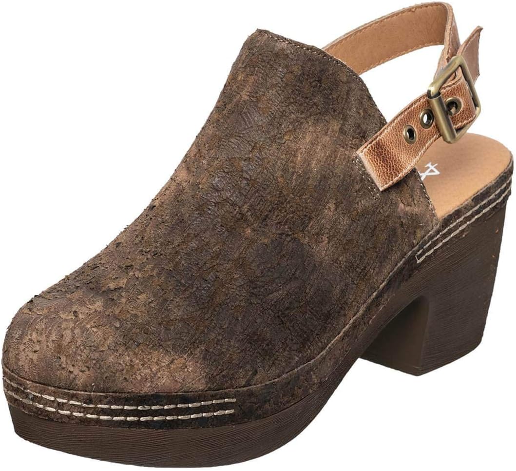 Amazon.com | Antelope Women's Stella 37 Taupe Leather Wedge Mules ...