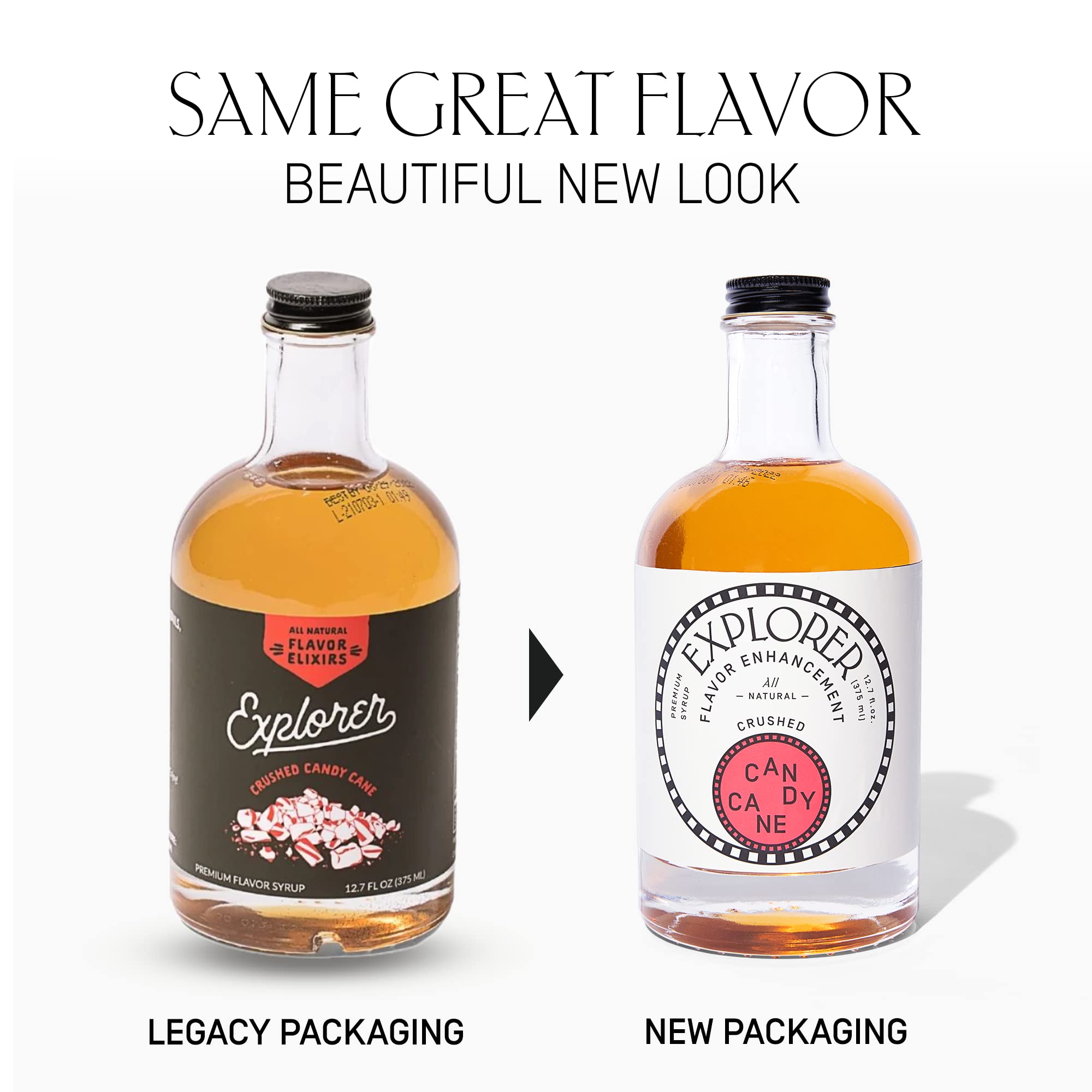 Snapklik.com : Explorer Candy Cane Syrup Flavor 12.7 Fl Oz I Premium ...