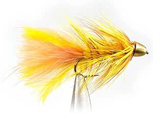 Amazon.com : Weighted Cone Head Autumn Splendor Streamer Fly with Legs ...