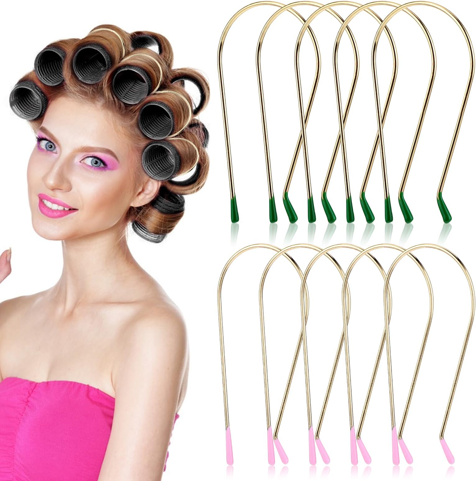 Amazon.com : 20 Pieces Hot Curler Clips Replacement Pins Kit, Large Hot ...