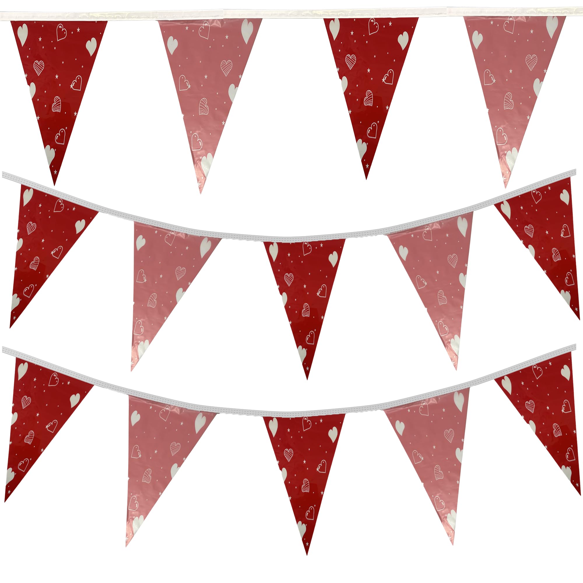 Amazon.com: Extra Long 100 Feet Valentine's Day Pennant Banner Flags ...