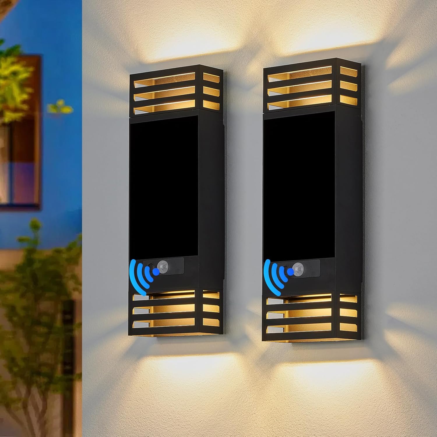 LANFU LED Modern Rectangular Outdoor Wall Sconce Light IP65 Waterproof ...