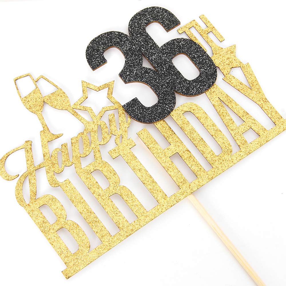 Snapklik.com : Happy 36th Birthday Cake Topper - Thirty Six-year-old ...