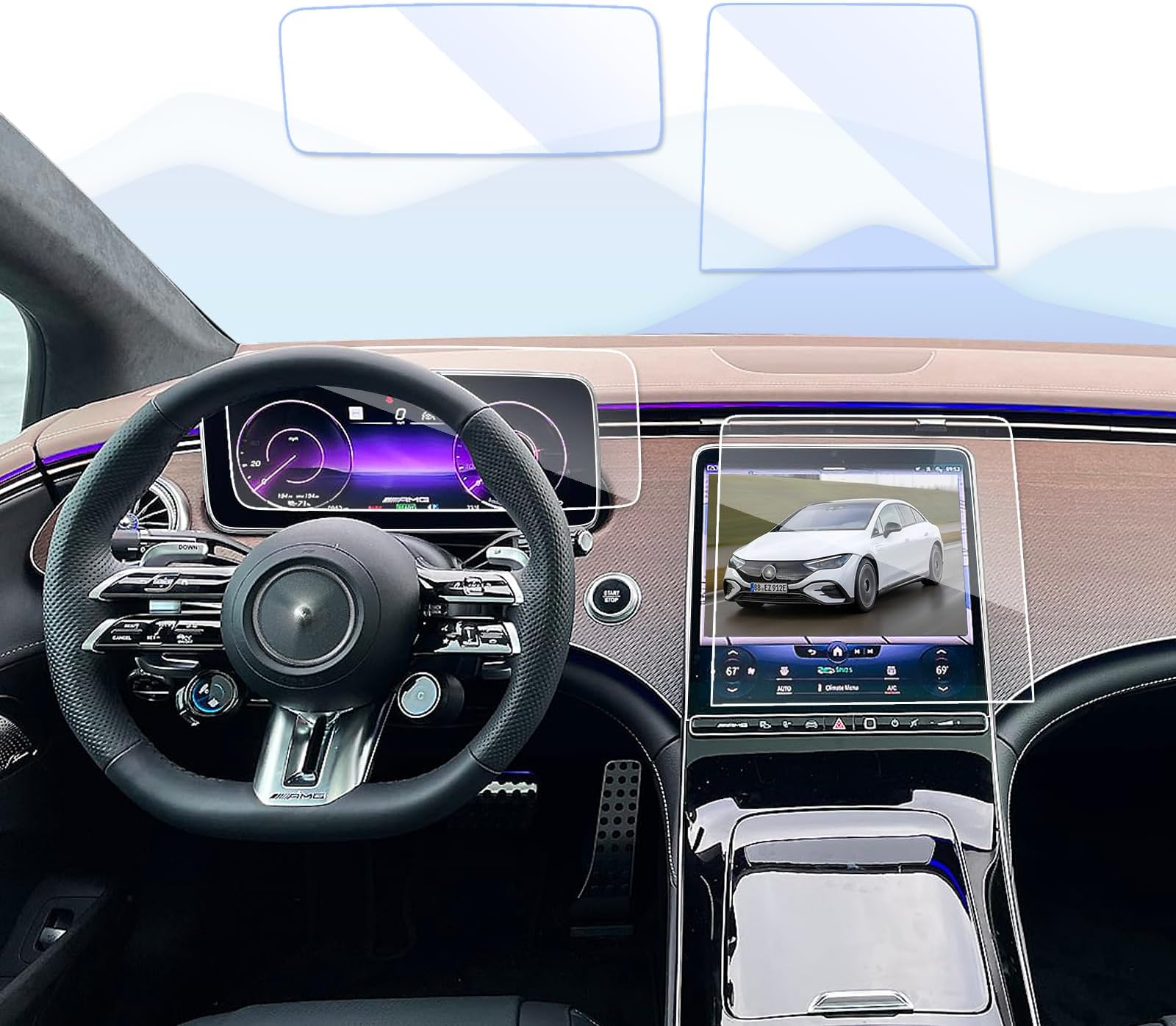 Amazon.com: UFGDSHA for 2023 2024 Mercedes EQE 350 SUV Screen Protector ...