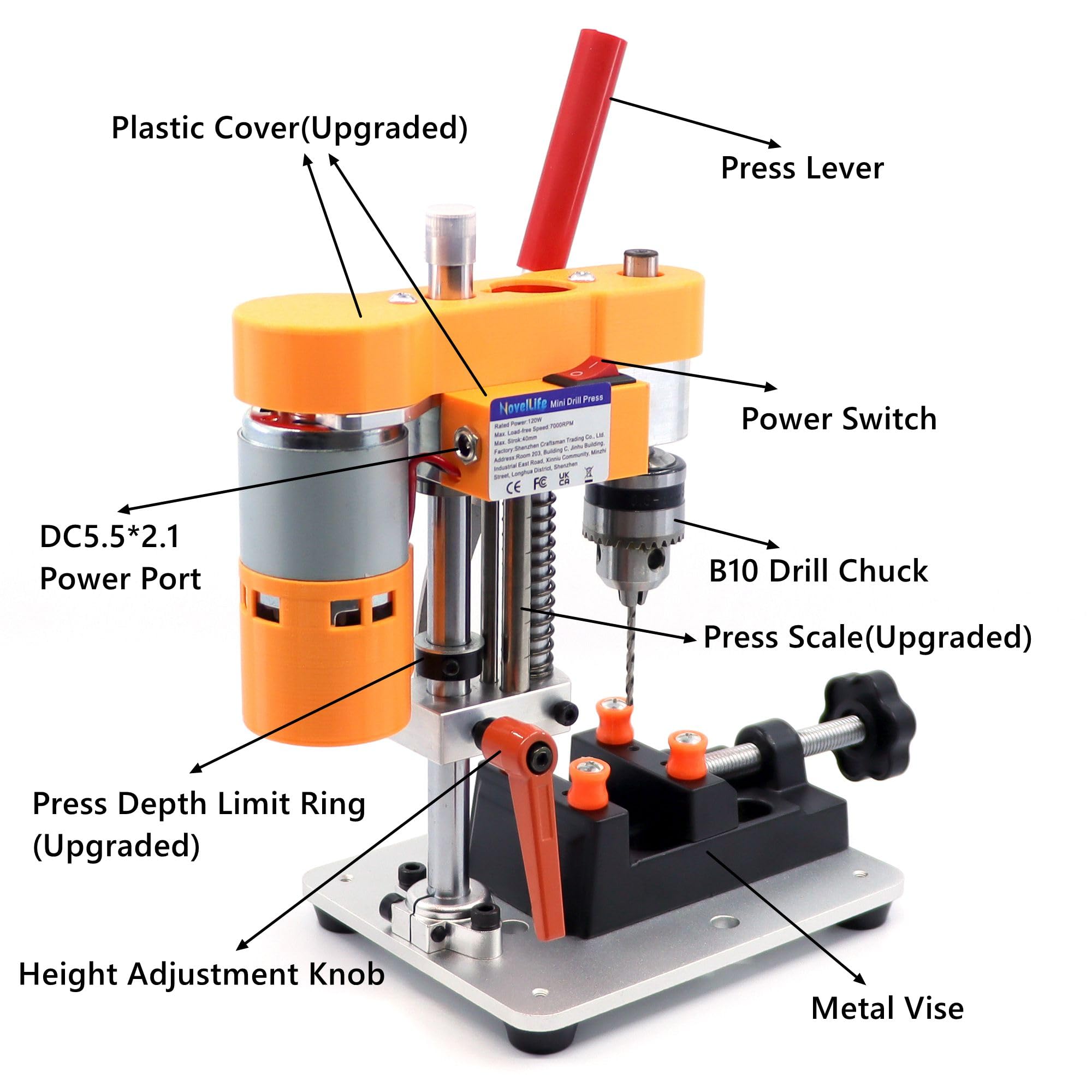 Snapklik.com : Mini Drill Press Precision Benchtop Drilling Machine ...