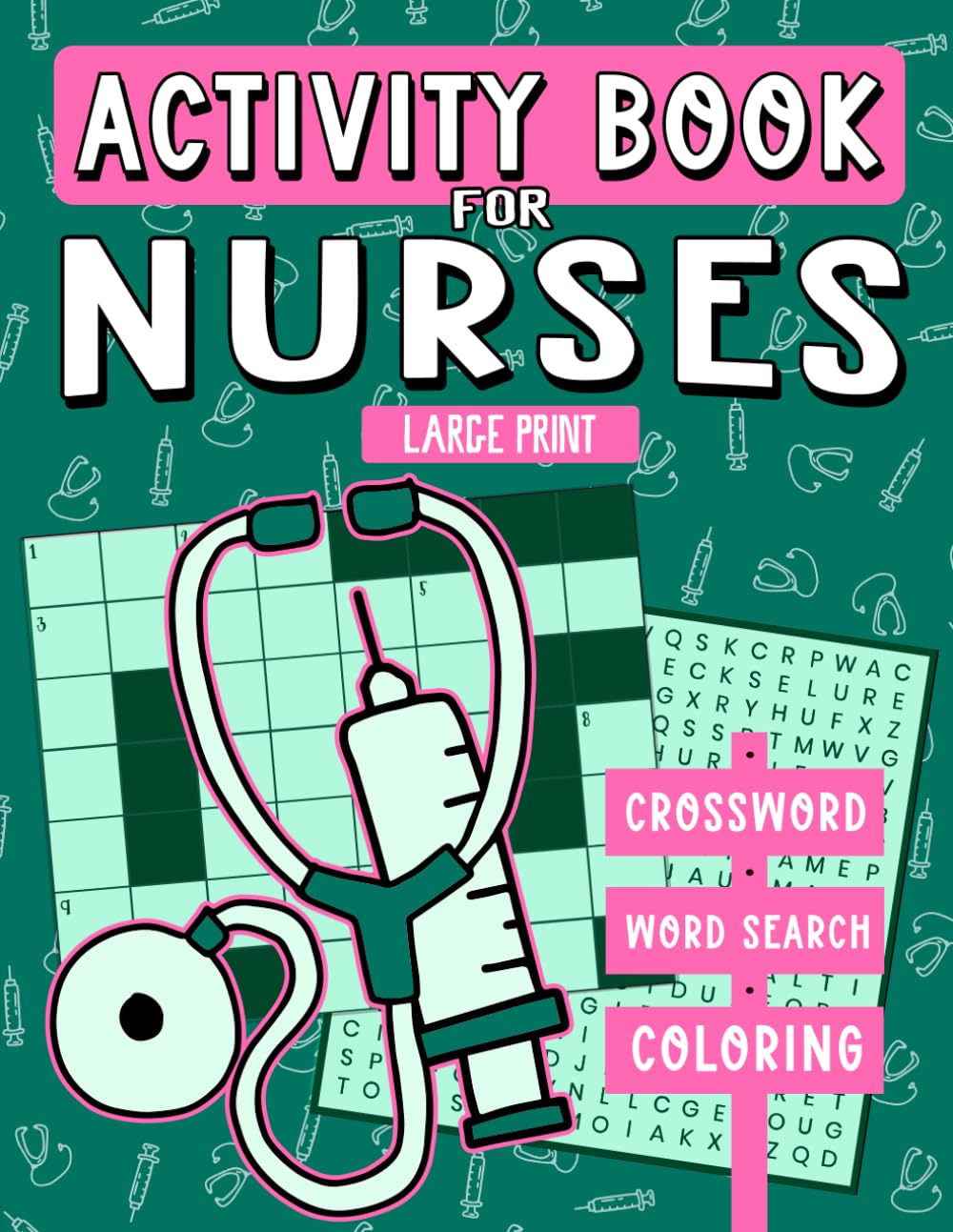 Amazon.com: Activity Book for Nurses: Includes Word Searches ...