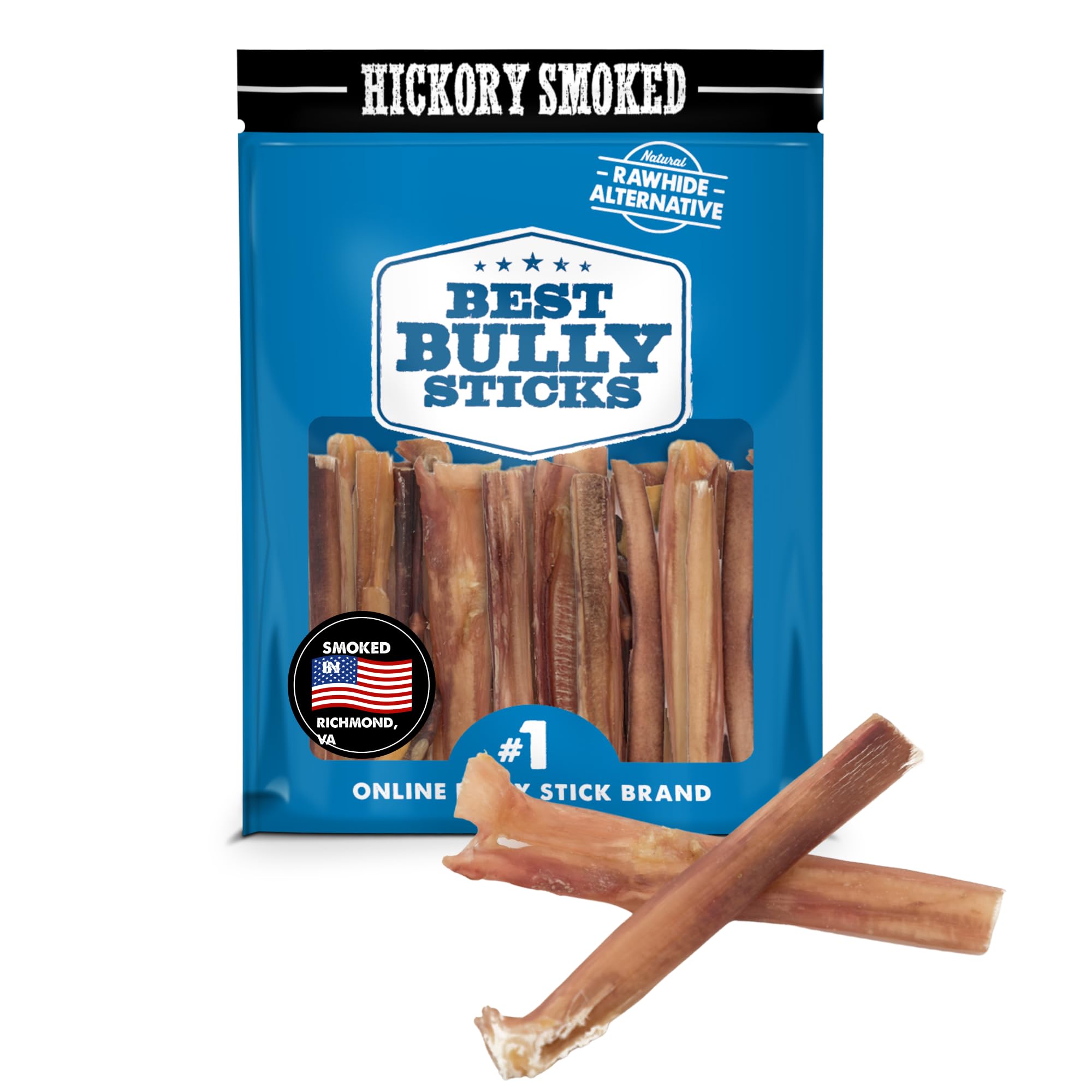 Amazon.com: Best Bully Sticks Hickory Smoked 4 Inch Bully Sticks - 8 oz ...