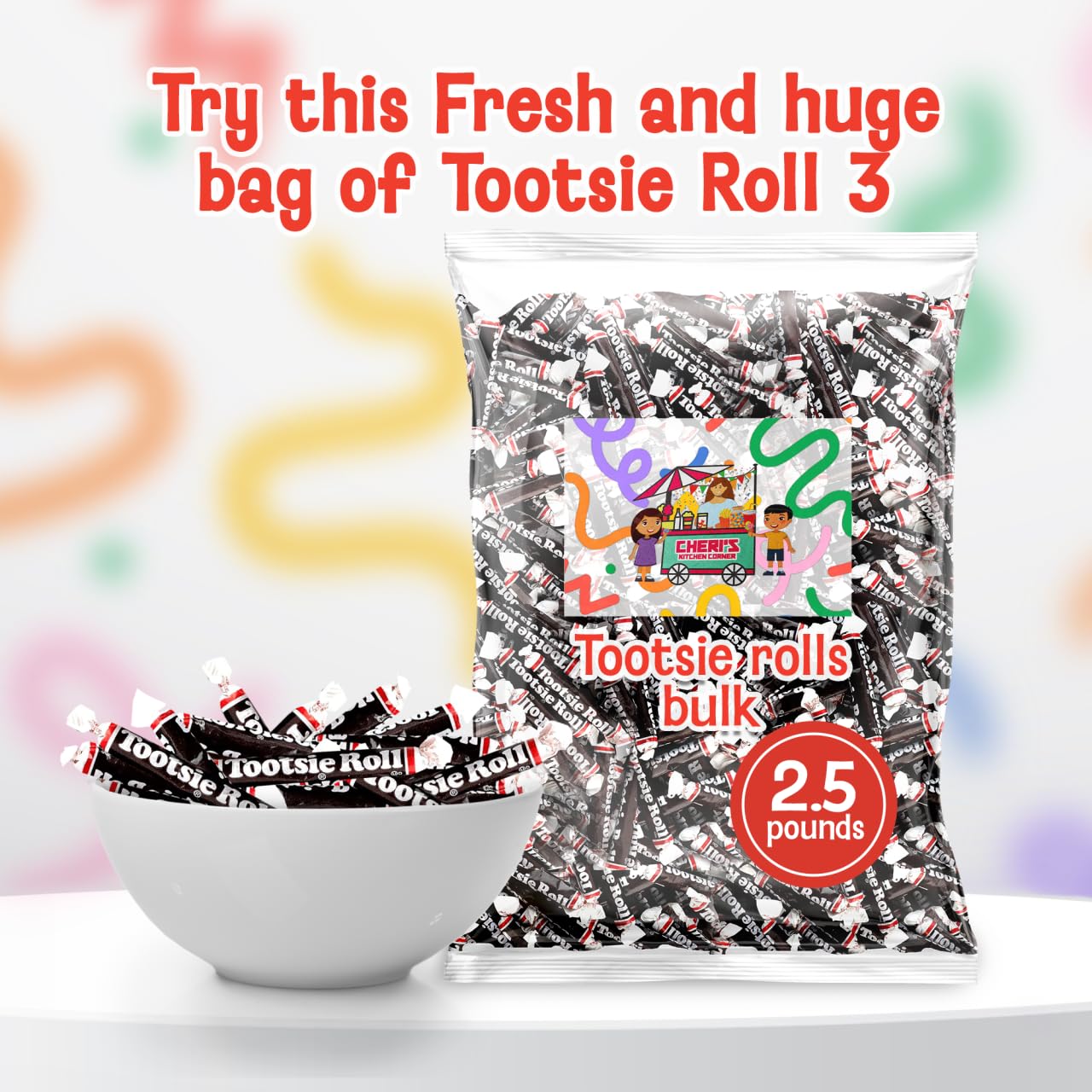 Tootsie Roll Candy 2.5 libras y está lleno de dulces con sabor a ...