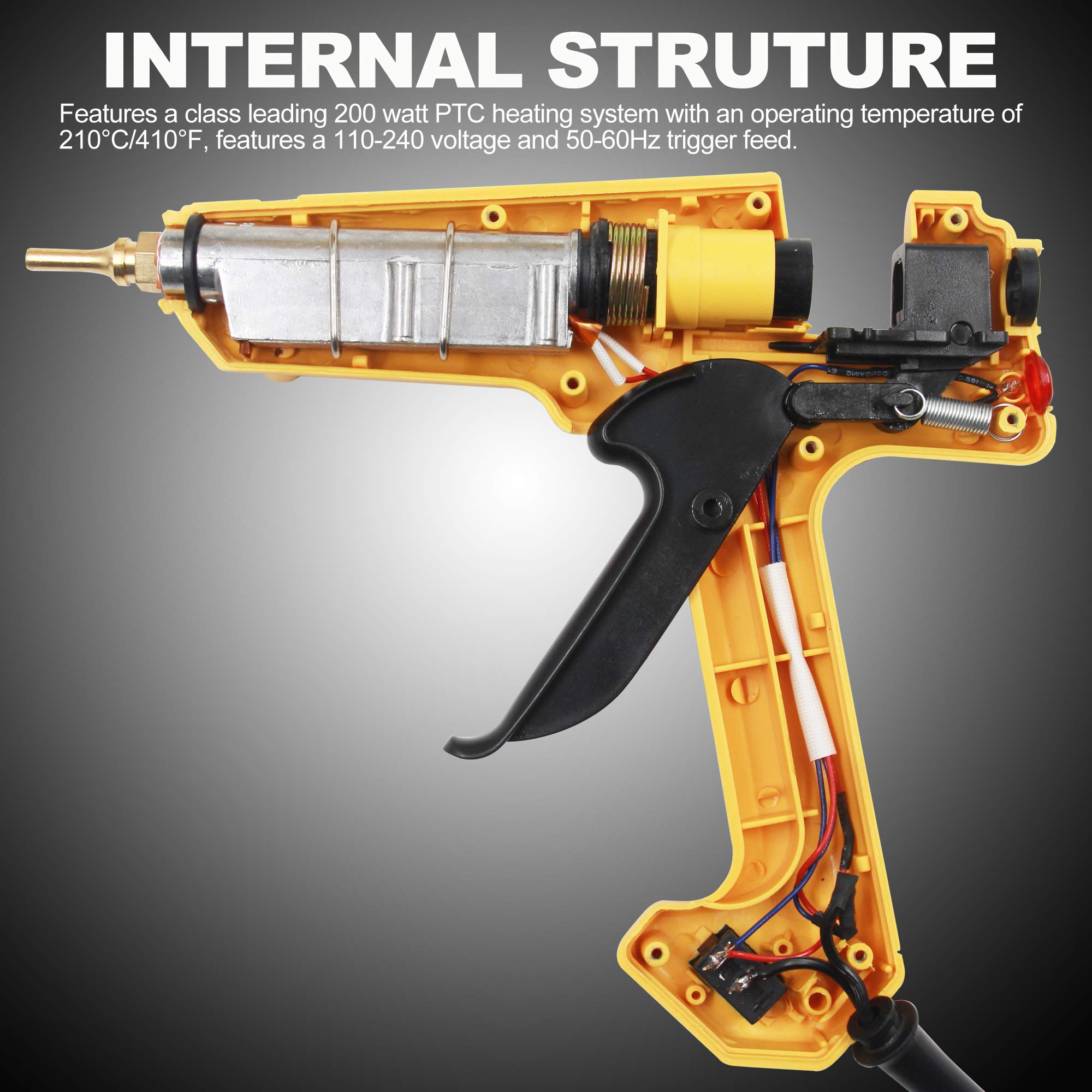 Snapklik.com : Anyyion 200W Industrialt Glue Gun High-Output Hot Melt ...