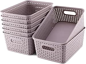 Amazon.com: AREYZIN Storage Bins Plastic Storage Baskets Sturdy Small ...