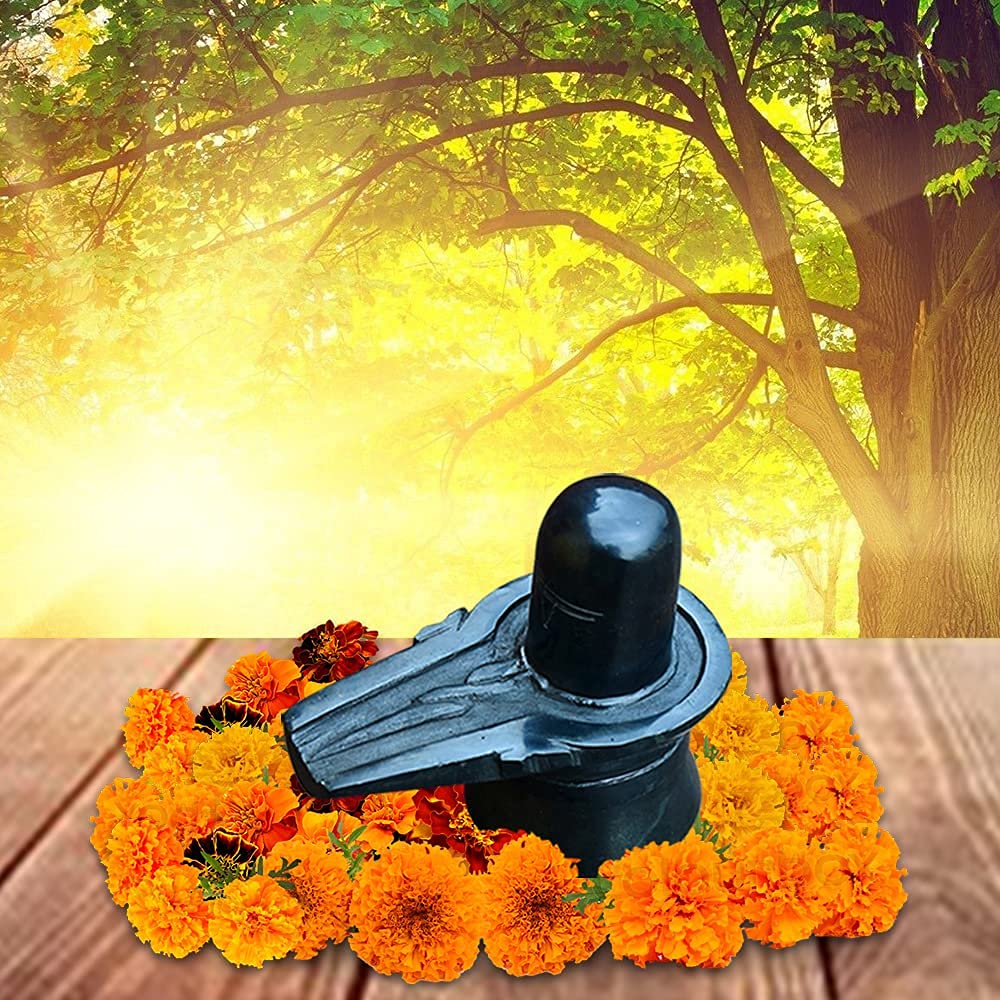 Khandekar Shivling Black Color Big, God Shiva Lingam Statue, Black ...