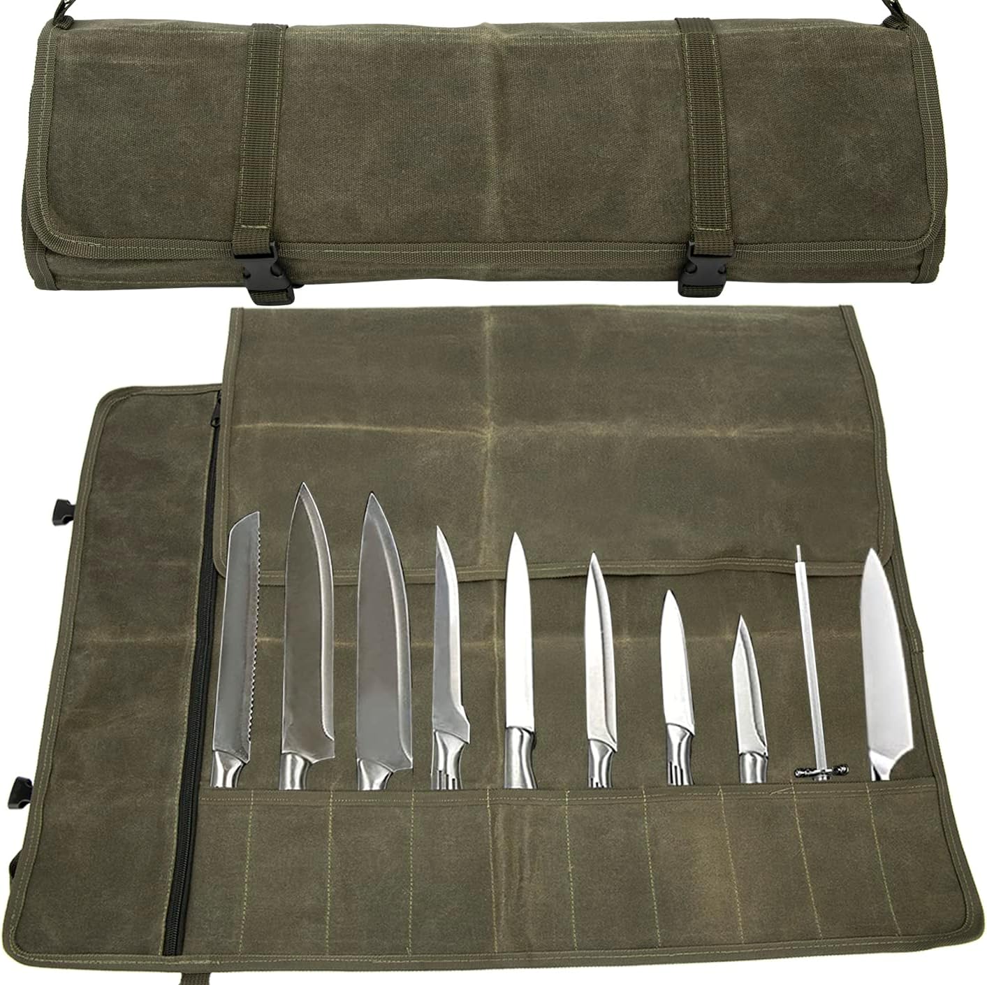 Amazon.com: Canvas Chef Knife Roll Bag Chef Knife Bag: Home & Kitchen