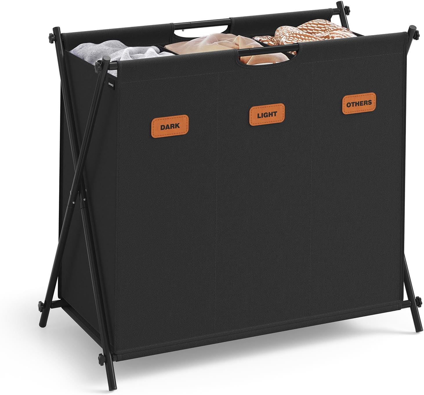 Amazon.com: Laundry Basket Hamper 3 Section Dirty Clothes Hamper with ...