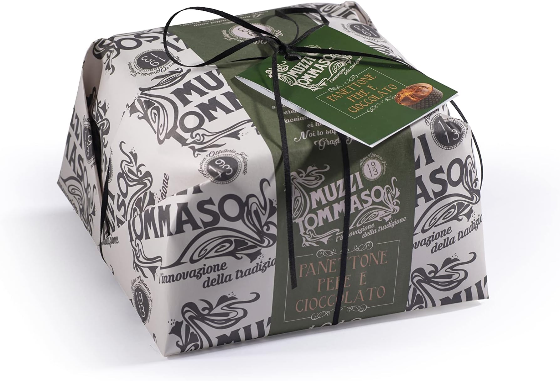 Amazon.com: Panettone Tommaso Muzzi Pear and Chocolate, Made in Italy ...