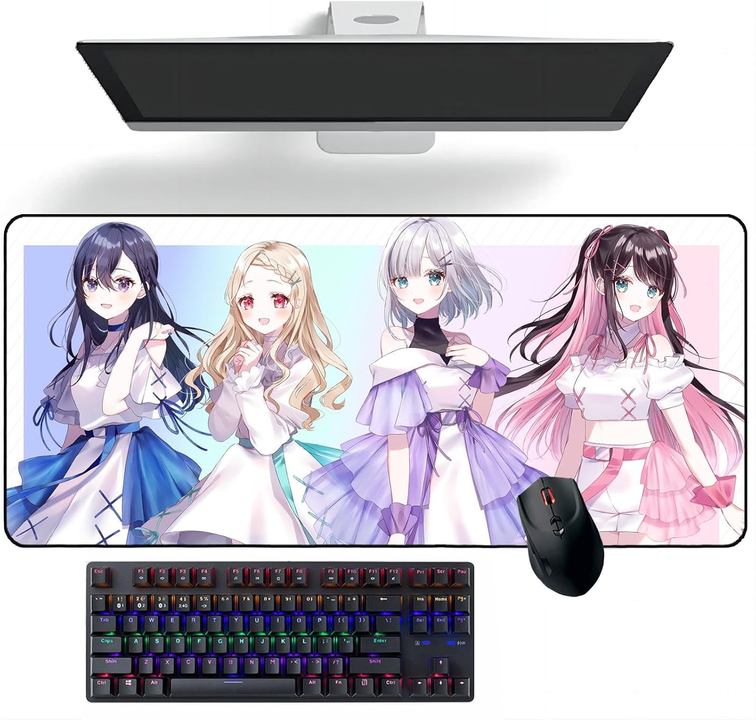 Amazon.com: Anime Mouse pad VTuber Anime Mouse Pads Deskmat Keyboard ...