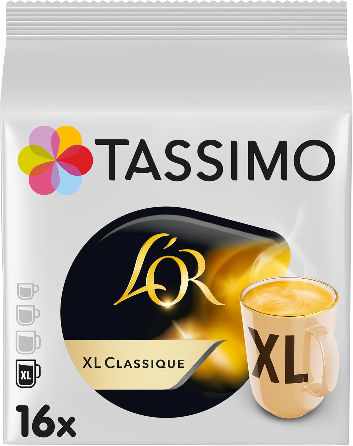 Tassimo L'OR XL Classique Coffee Pods x16 (Pack of 5, Total 80 Drinks ...