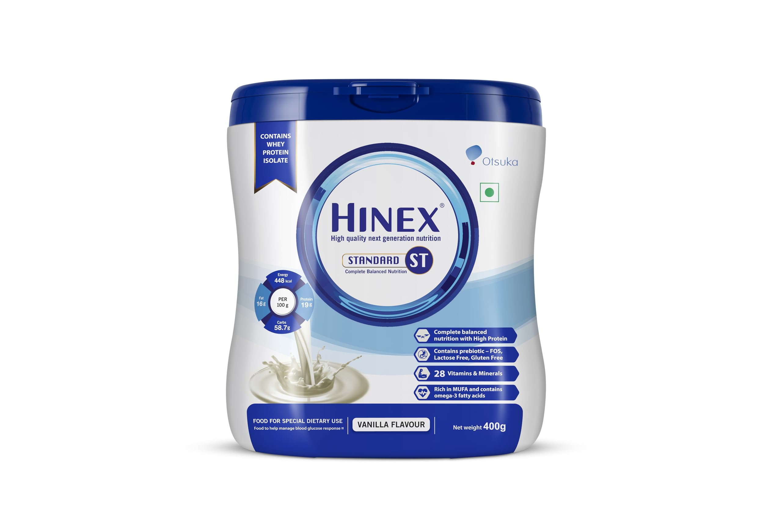 Hinex ST Nutritional Meal Replacement Drink, 19g Protein per 100g ...