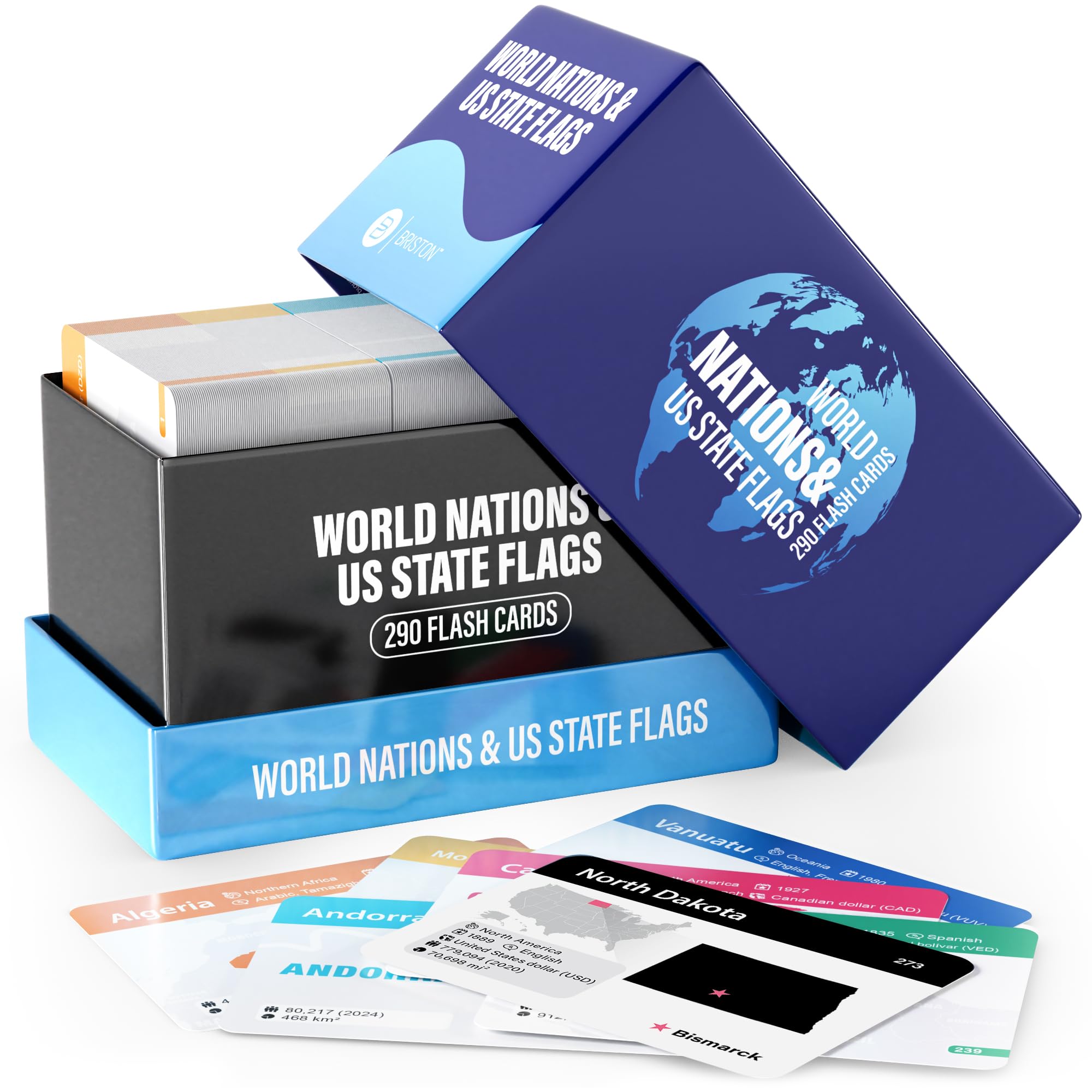 Buy Countries of The World Flashcards – 290 Country & US States ...