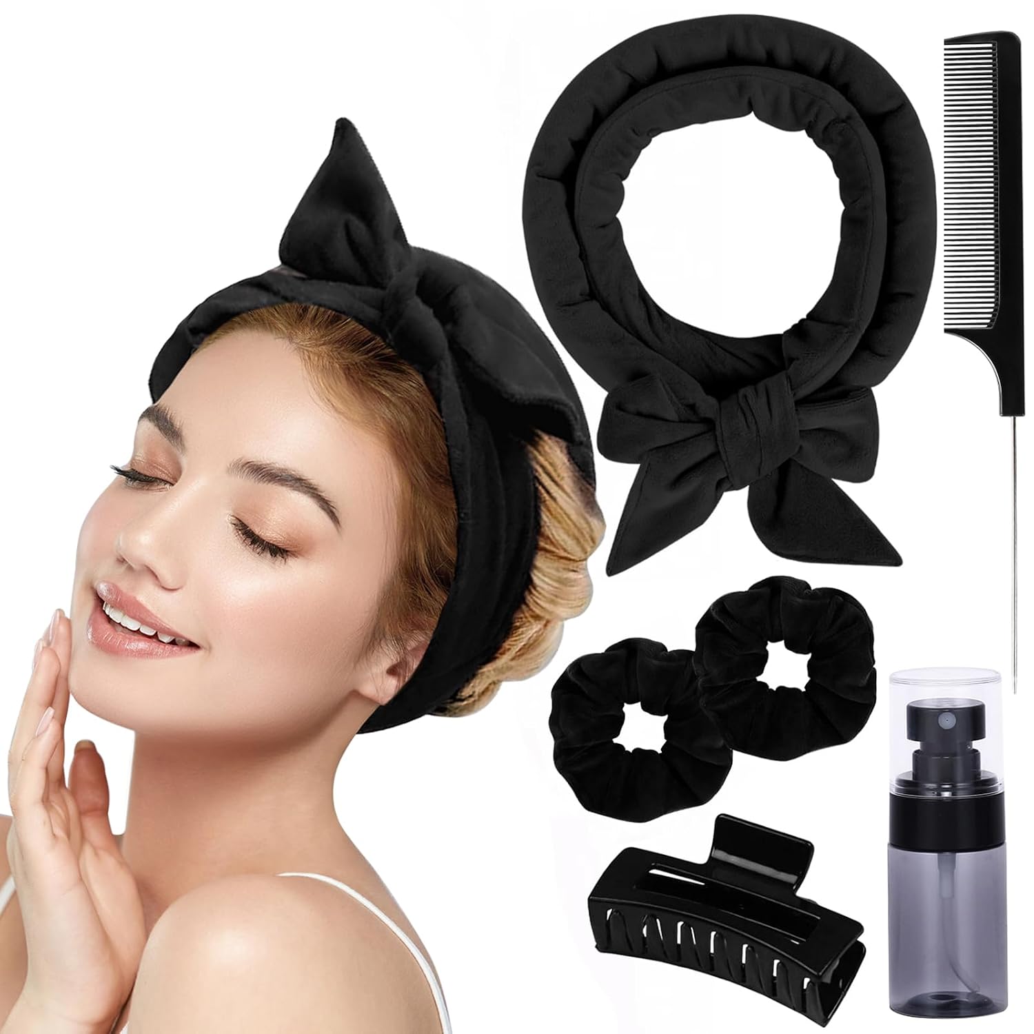 Amazon.com : Heatless Velvet Hair Curlers to Sleep in Heatless Curling ...