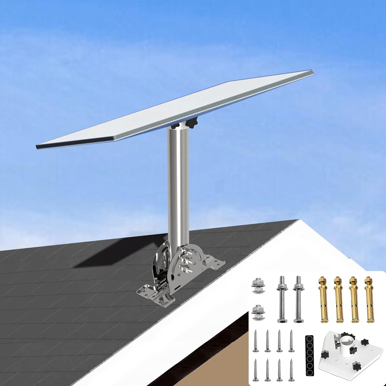 Starlink Gen 3 Heavy Duty Pivot Roof Mount, 360°Rotatable Stainless ...