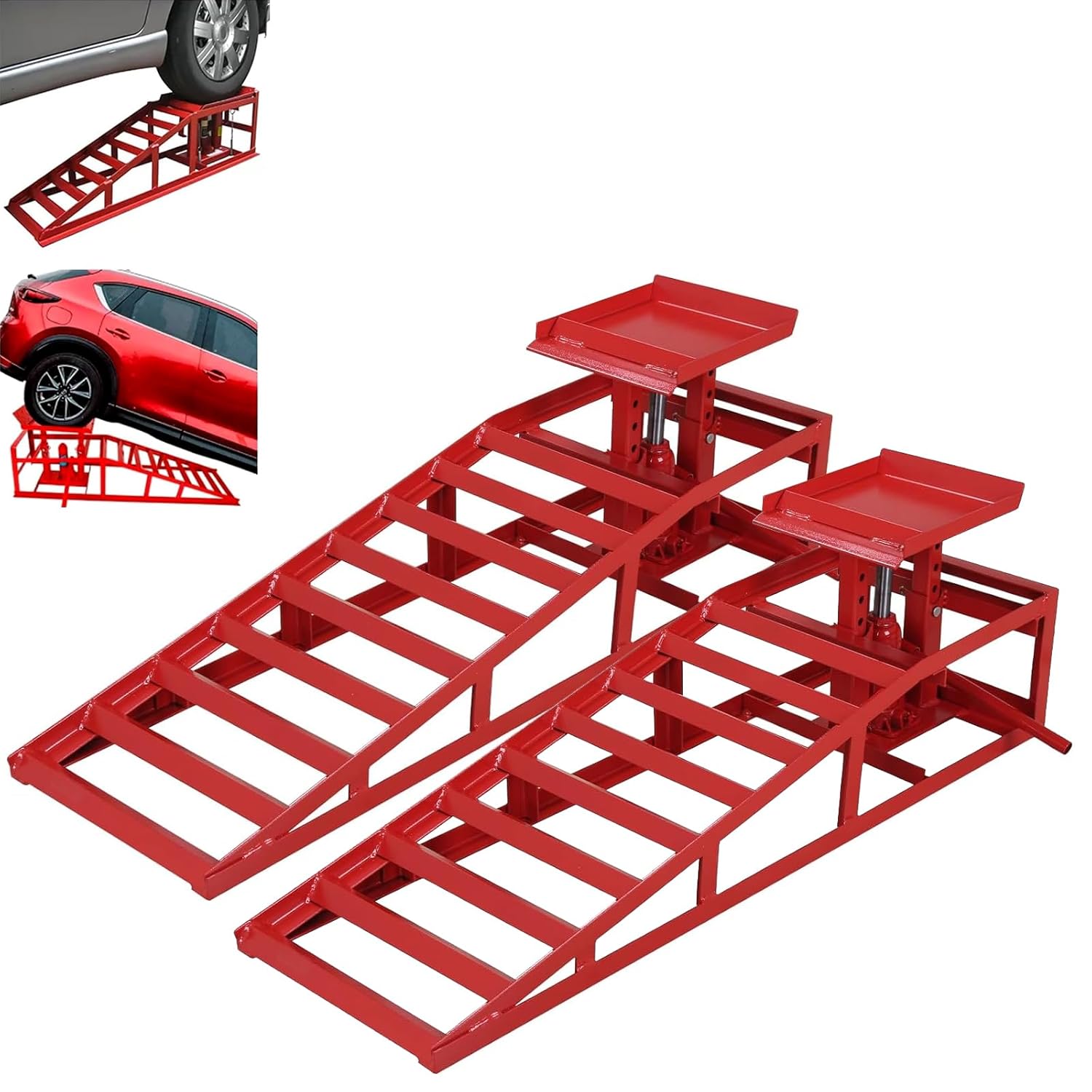 Amazon.com: Hydraulic Car Ramps - 8820lbs/4T Capacity Low Profile Car ...