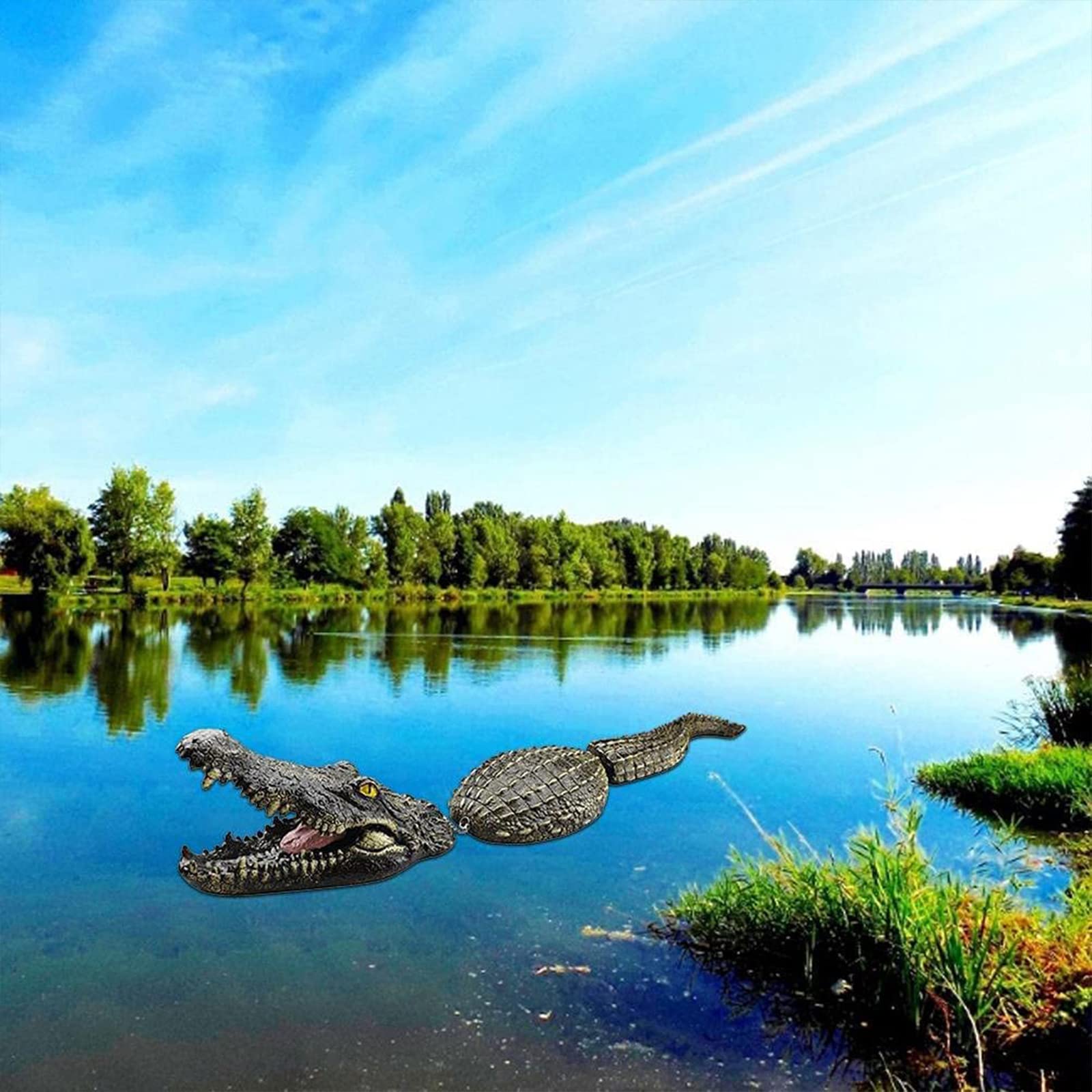 Buy Floating Alligator Decoy for Pond Pool Park Decor,Floating ...